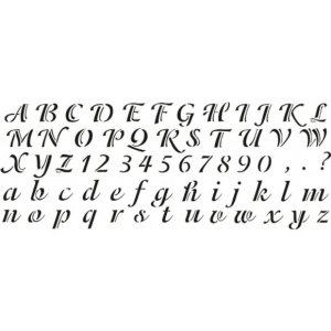 Creawerk - sjablonen letters en cijfers