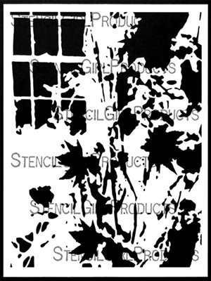 L813 StencilGirl Products stencil A4 Rooted in Nature Large Window ...
