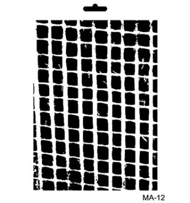 MA-12 Cadence Mixed Media Stencil bandenspoor, vierkantjes A4 ...